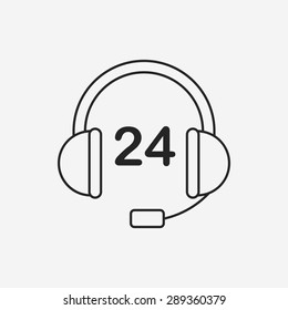 Customer Service Line Icon Stock Vector (Royalty Free) 289360379 ...