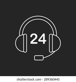 Customer Service Line Icon Stock Vector (Royalty Free) 289360379 ...