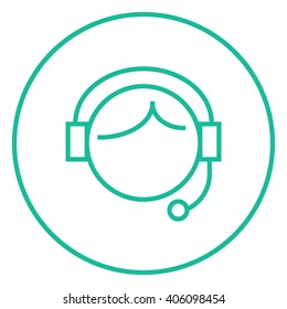 Customer Service Line Icon Stock Vector (Royalty Free) 406098454 ...