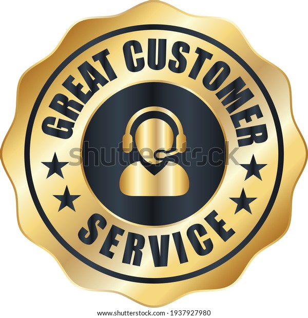 Customer Service Logo Customer Services Badge Stock Vector (Royalty ...