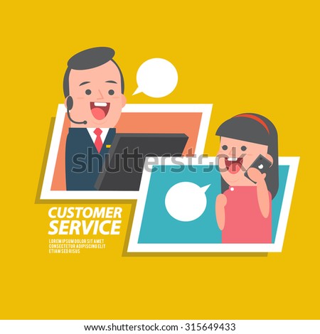 Customer Service Man Vector Illustration Stock Vector (Royalty Free ...