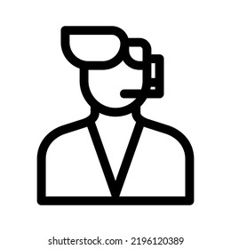 Customer Service Representative Icon Logo Isolated Stock Vector ...