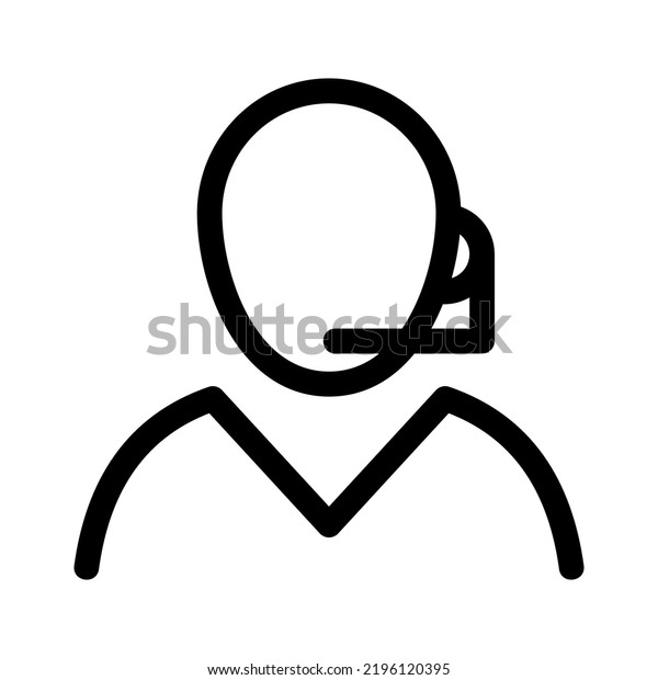 Customer Service Representative Icon Logo Isolated Stock Vector ...