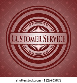 Customer Service Retro Style Red Emblem Stock Vector (Royalty Free ...
