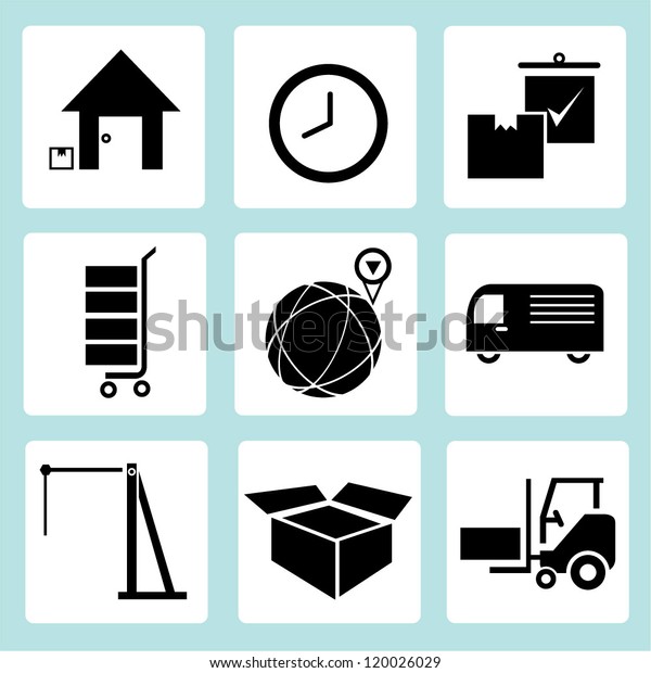 Customer Service Shipping Logistic Icon Set Stock Vector (Royalty Free ...