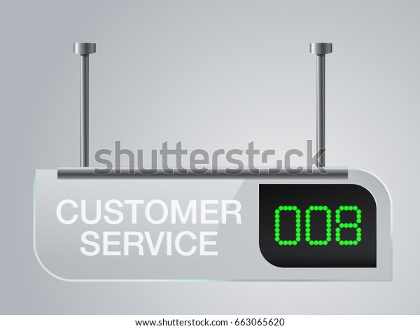Customer Service Sign Board Made Clear: vector de stock (libre de ...