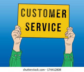Customer Service Sign Vector Format Stock Vector (Royalty Free) 174412808