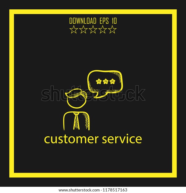 Customer Service Sketch Vector Icon Stock Vector (Royalty Free ...