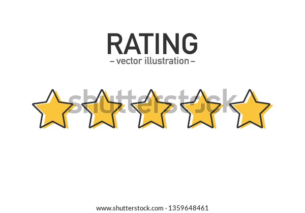 Customer Service Star Rating Feedback Concept Stock Vector (Royalty ...
