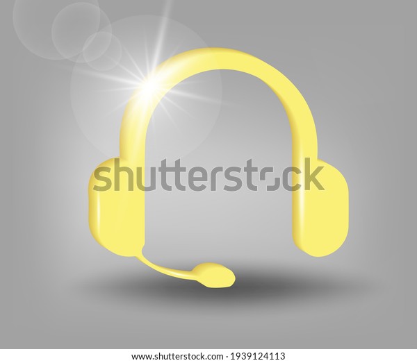 Customer Service Customer Support Headset Headphones Stock Vector ...