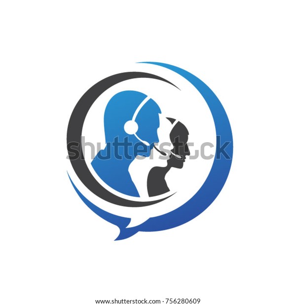 Customer Service Support Icon Logo Stock Vector (Royalty Free) 756280609