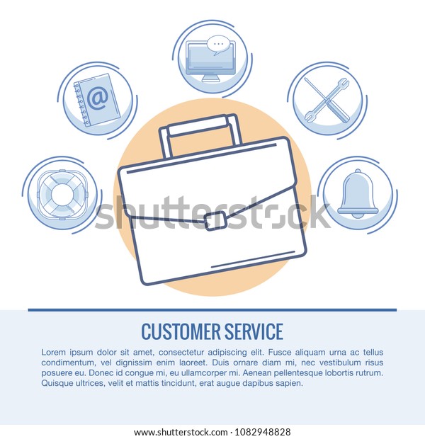 Customer Service Support Infographic Stock Vector (Royalty Free ...