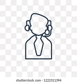 Customer Service Vector Outline Icon Isolated Stock Vector (Royalty ...