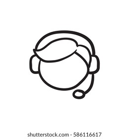 Customer Service Vector Sketch Icon Isolated Stock Vector (Royalty Free ...