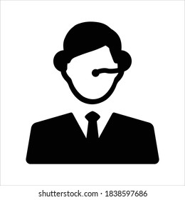 Customer Support Icon On White Background Stock Vector (Royalty Free ...