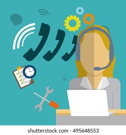 Customer Support Service Icons Vector Illustration Stock Vector ...