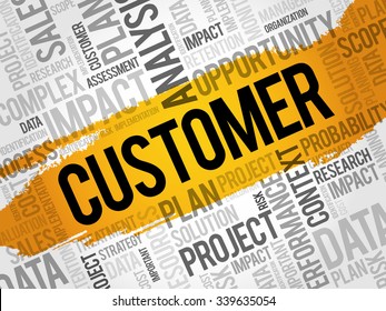 Customer Word Cloud Business Concept Stock Vector (Royalty Free ...