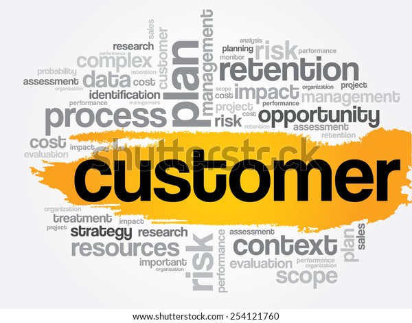Customer Word Cloud Business Concept Stock Vector (Royalty Free ...