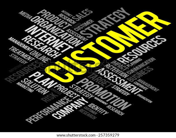 Customer Word Cloud Business Concept Stock Vector (Royalty Free ...