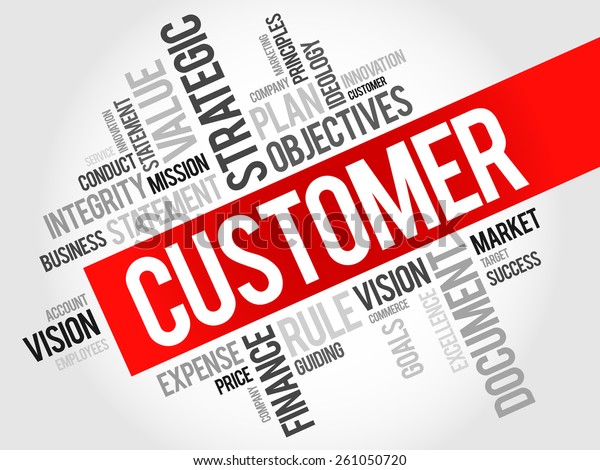 Customer Word Cloud Business Concept Stock Vector (Royalty Free) 261050720