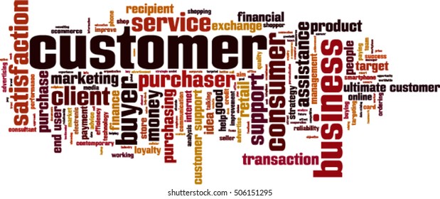 Customer Word Cloud Concept Vector Illustration Stock Vector (Royalty ...