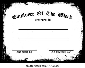 Customizable Employee On Week Certificate Vector Stock Vector (Royalty ...
