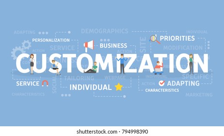 Customization Concept Illustration Idea Business Service Stock Vector ...