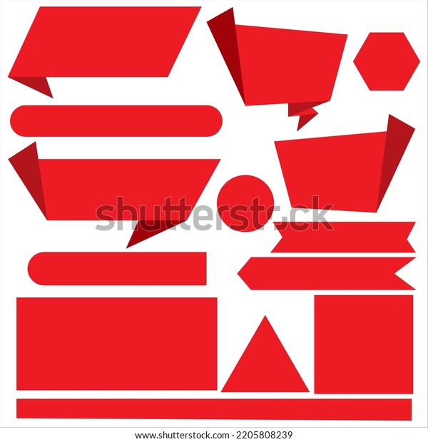 Customize Tag Set Red Color Vector Stock Vector (Royalty Free ...