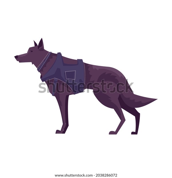 Customs Control Icon Trained Dog On Stock Vector (Royalty Free ...