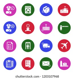 Customs Icons White Flat Design Square Stock Vector (Royalty Free ...