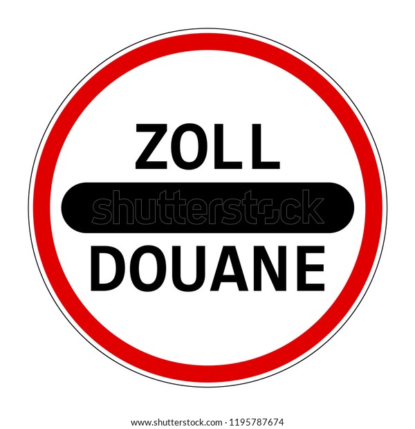 Customs Office Border Zoll Douane Both Stock Vector (Royalty Free ...