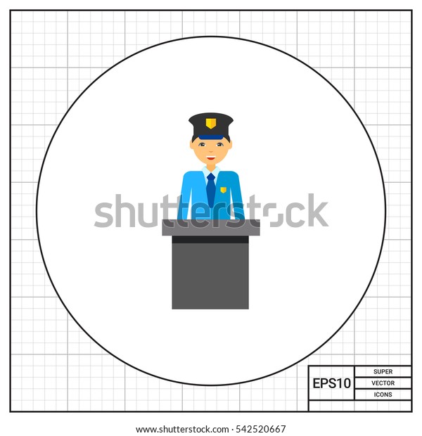 Customs Official Vector Icon Stock Vector (Royalty Free) 542520667 ...