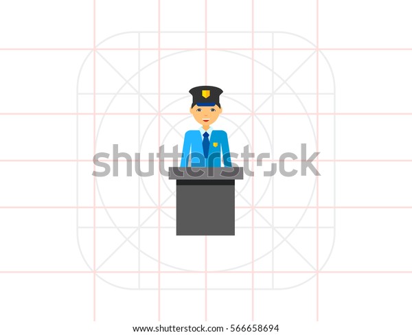 Customs Official Vector Icon Stock Vector (Royalty Free) 566658694 ...