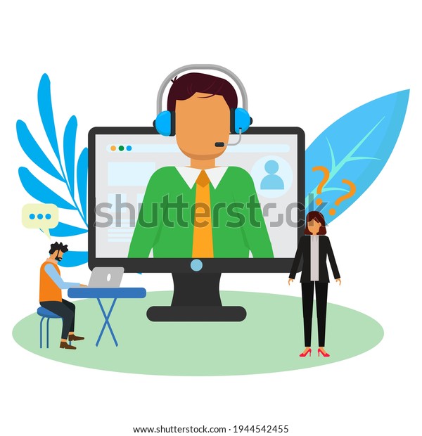 Custumer Service Flat Illustratioin Vector Graphic Stock Vector ...