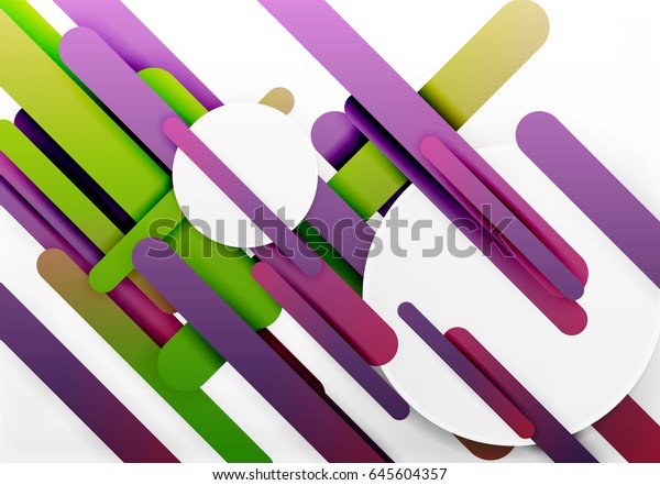 Cut 3d Paper Color Straight Lines Stock Vector (Royalty Free) 645604357 ...