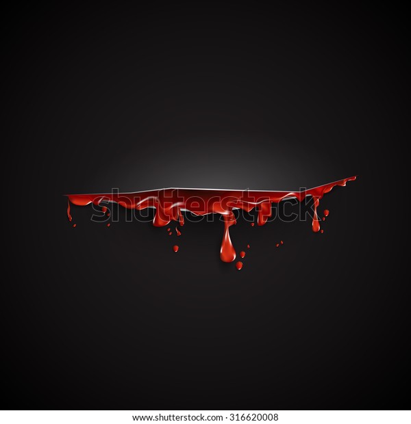 Cut Blood Template Black Background: стоковая векторная графика (без ...