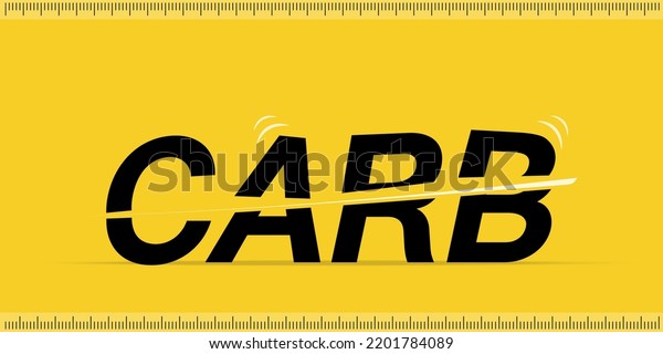 Cut Carb Isolated On Yellow Background Stock Vector (Royalty Free ...
