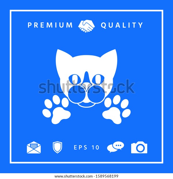 Cut Cat Paws Logo Symbol Protect: เวกเตอร์สต็อก (ปลอดค่าลิขสิทธิ์ ...