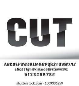 Cut Effect Letter Design Stock Vector (Royalty Free) 1309386259 ...