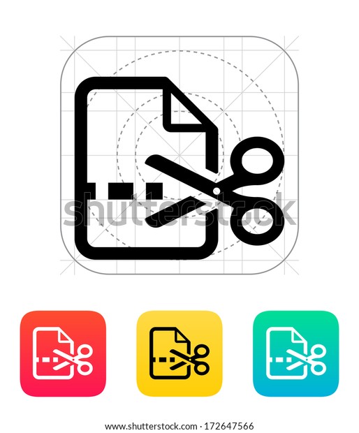 Cut File Icon Vector Illustration Stock Vector (Royalty Free) 172647566 ...