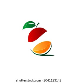 Cut Fruit Logo Illustration Vector Stock Vector (Royalty Free ...