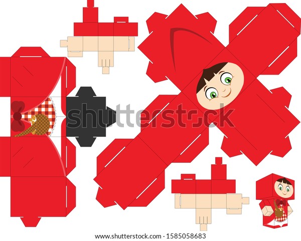 Cut Glue Character Paper Craft Cutout Stock Vector (Royalty Free ...