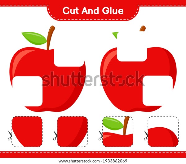 Cut Glue Cut Parts Apple Glue Stock Vector (Royalty Free) 1933862069 ...