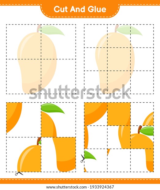 Cut Glue Cut Parts Mango Glue Stock Vector (Royalty Free) 1933924367 ...