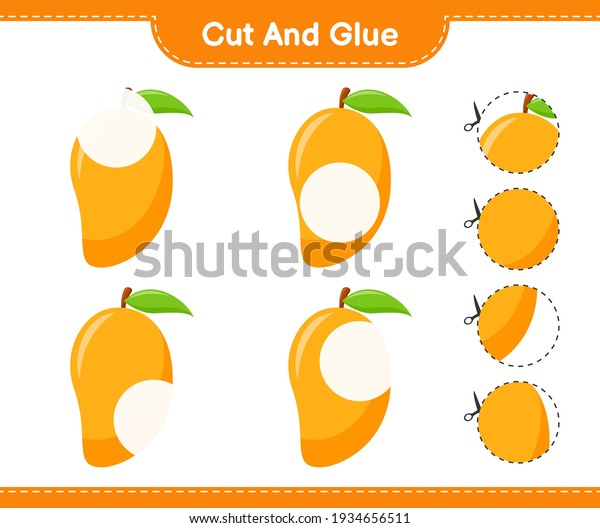 Cut Glue Cut Parts Mango Glue Stock Vector (Royalty Free) 1934656511 ...