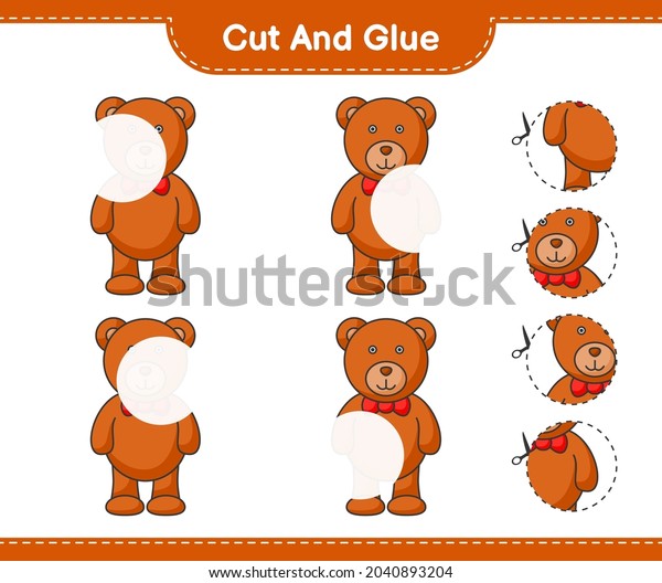 Cut Glue Cut Parts Teddy Bear Stock Vector (Royalty Free) 2040893204 ...