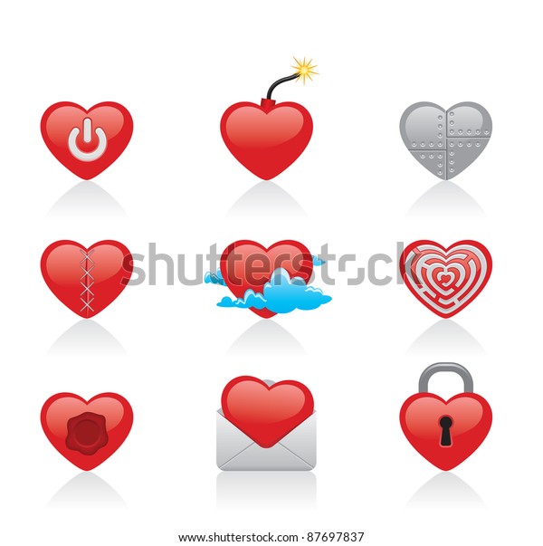 Cut Heart Iii Stock Vector (Royalty Free) 87697837 | Shutterstock