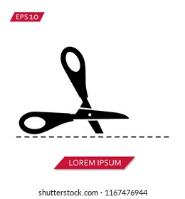 Cut Here Vector Icon Symbol Stock Vector (Royalty Free) 1167476944 ...