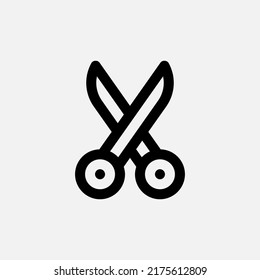Cut Icon Line Style About Text Stock Vector (Royalty Free) 2175612809 ...