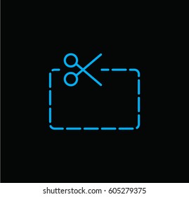 Cut Icon Linear Style Isolated Vector Stock Vector (Royalty Free ...